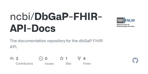 Github Ncbidbgap Fhir Api Docs The Documentation Repository For The