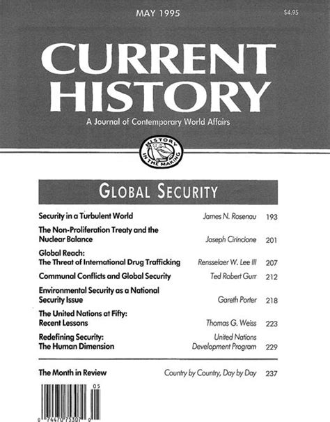 Environmental Security As A National Security Issue Current History