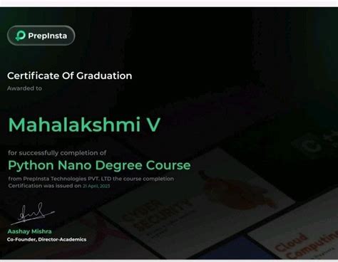 Mahalakshmi Vengatesan On Linkedin Hey Connections Iam Successfully