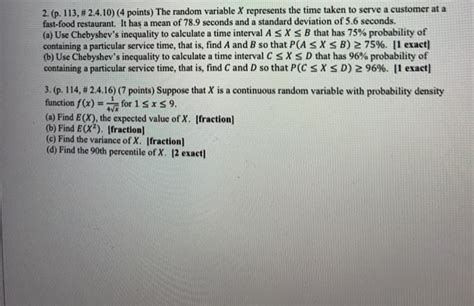 Solved P Points The Random Variable Chegg Com