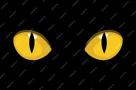 Premium Vector Cats Eyes In A Dark Eyes Of A Cat In The Dark