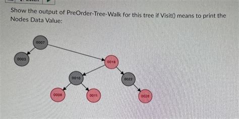 Solved Show The Output Of Preorder Tree Walk For This Tree