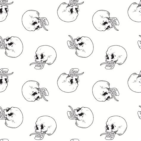 Seamless Pattern With Sculls 21673417 Vector Art At Vecteezy