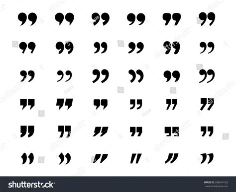 Set Of Quotation Marks Stock Vector Shutterstock