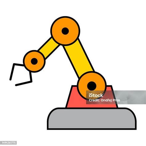 Ikon Mesin Lengan Robot Mekanis Teknologi Tangan Robot Hidrolik Ilustrasi Vektor Ilustrasi Stok