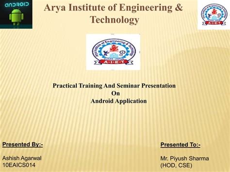 PPT On Android Applications PPT