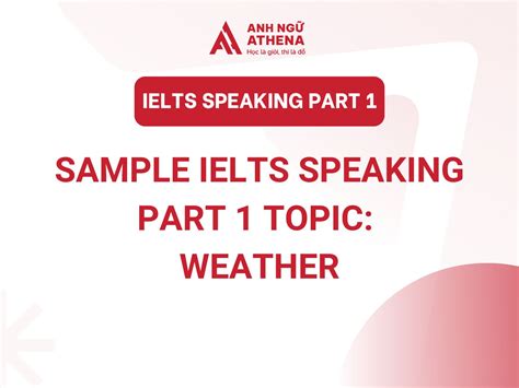 Sample Ielts Speaking Task 1 Topic Weather