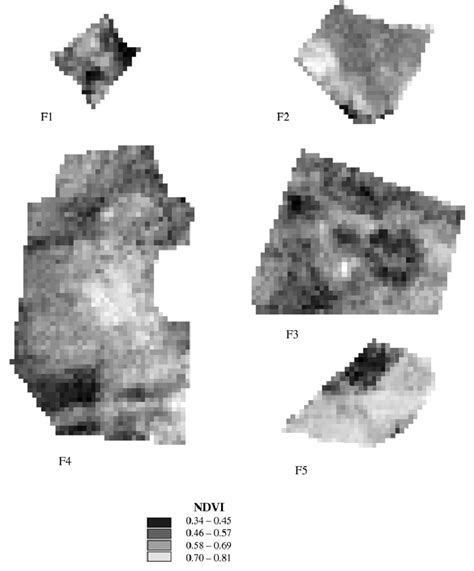 Variation Of The Ndvi Values Calculated For Pixels From Terra Aster