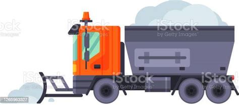 눈 쟁기 트럭 겨울 눈 제거 기계 무거운 전문 청소 도로 차량 벡터 일러스트 0명에 대한 스톡 벡터 아트 및 기타 이미지 0명 겨울 농업 기계 Istock