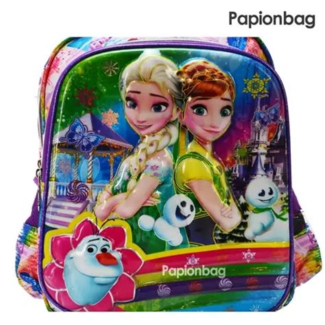 خرید و قیمت کیف مدرسه دخترانه بنفش خارجی طرح السا و آنا مدل 106 از غرفه کیف های مردانه و زنانه