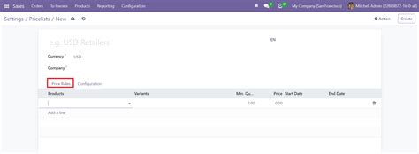 Pricelists In Odoo 16 Sales Odoo V16 Community Edition Book
