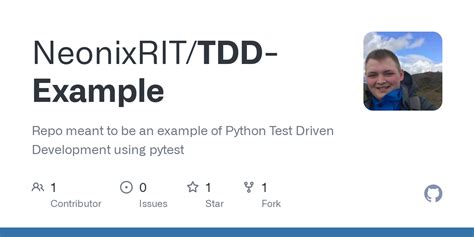 Github Neonixrittdd Example Repo Meant To Be An Example Of Python Test Driven Development