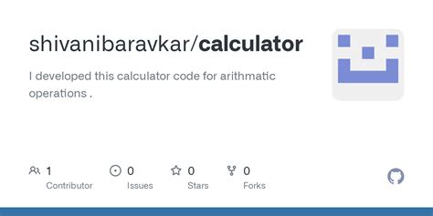 Github Shivanibaravkarcalculator I Developed This Calculator Code