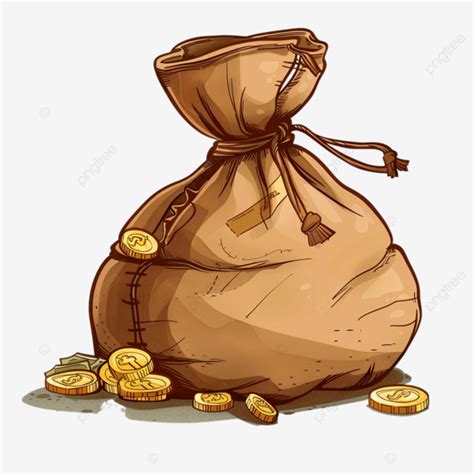 돈이 든 가방을 만화로 그리다 돈 만화 돈 가방 Png 일러스트 및 이미지 에 대한 무료 다운로드 Pngtree