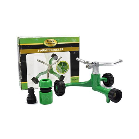 포세이돈 스프링클러 T S200 스프링쿨러 이동식 포세이돈 회전식 3 Arm 바퀴형 In Out 36 동성에어툴