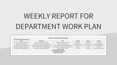Free Daily Work Plan Templates For Google Sheets And Microsoft Excel Slidesdocs