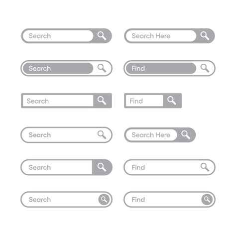 Premium Vector Search Bar Template Set For User Interface Web App Software Ready Search Form