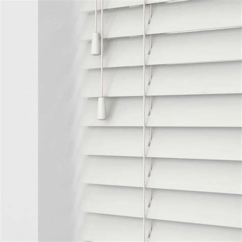 White 50mm Express String Faux Wooden Venetian Made To Measure Blind