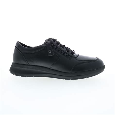 Revere Boston Womens Black Leather Lace Up Lifestyle Sneakers Shoes Ebay