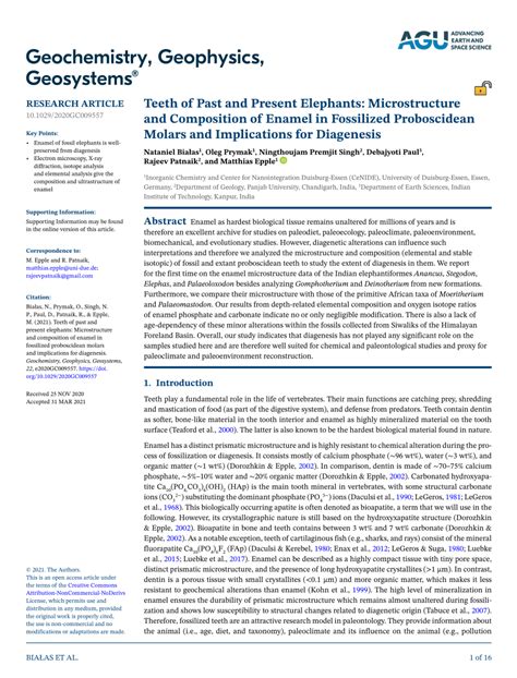 Pdf Teeth Of Past And Present Elephants Microstructure And Composition Of Enamel In