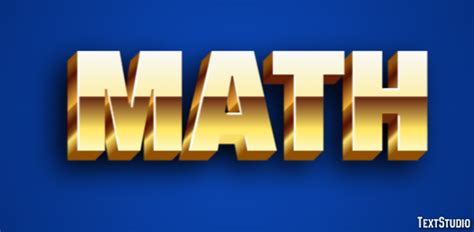 Math Text Effect And Logo Design Word