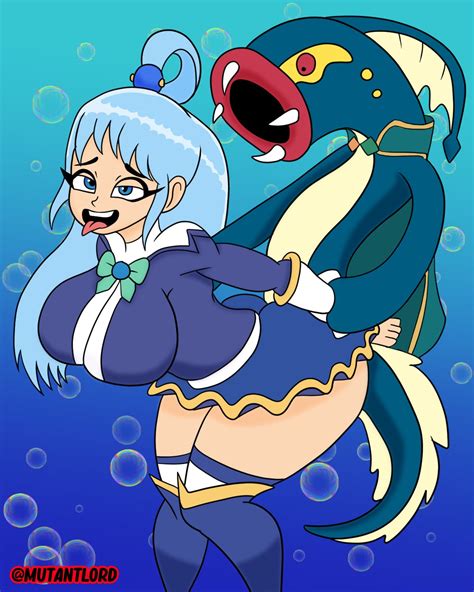 Rule 34 Aqua Konosuba Blue Hair Capelet Clothed Female Clothed Sex