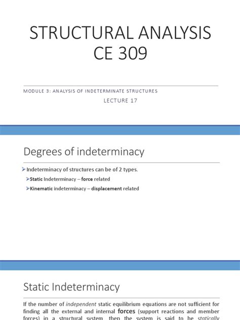 Solving Indeterminate Structures Compatibility Pdf Beam Structure Kinematics