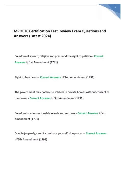 Mpoetc Certification Test Review Exam Questions And Answers Latest 2024 Mpoetc Stuvia Us