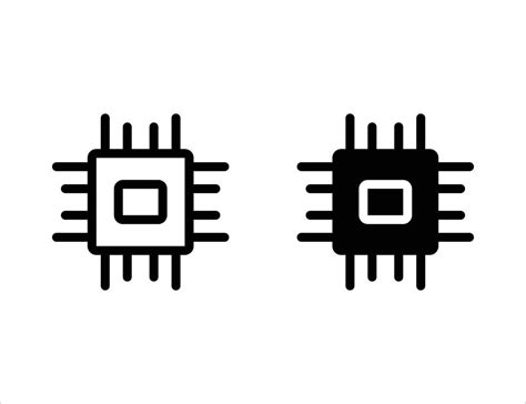 Microprocessor Icon Outline Icon And Solid Icon 11496320 Vector Art At Vecteezy