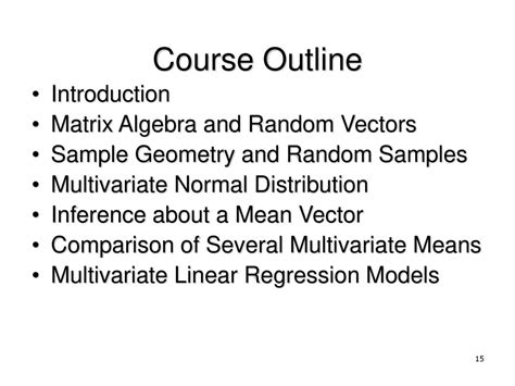 multivariate statistical analysis ppt download