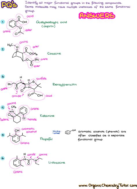 Functional Groups Workbook [answers] — Organic Chemistry Tutor
