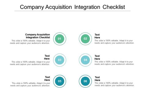 Company Acquisition Integration Checklist Ppt Powerpoint Presentation