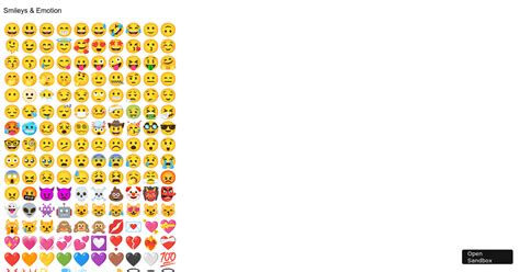 unicode emoji json examples codesandbox