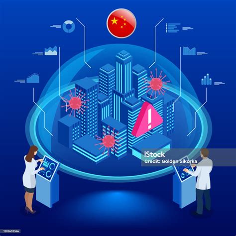 중국은 코로나바이러스 발병과 싸운다 코로나 바이러스 발생 여행 경고 개념 바이러스는 호흡기를 공격 전염병 의료 건강 위험 개념에 대한 스톡 벡터 아트 및 기타 이미지