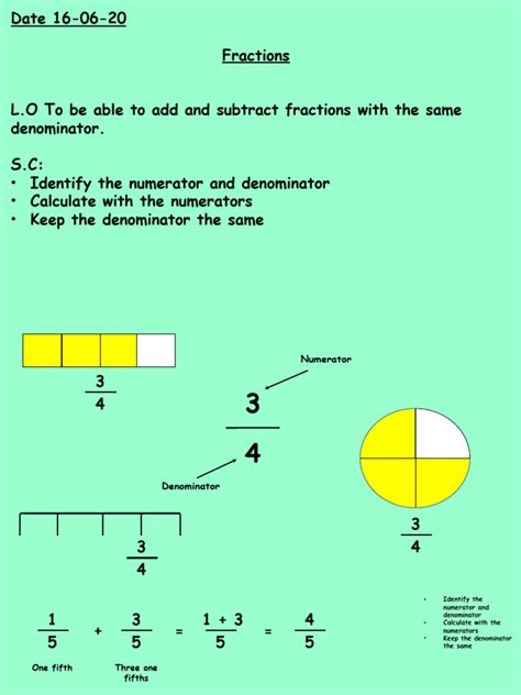 Adding And Subtracting Fractions Same Denominator Pdf Arithmetic