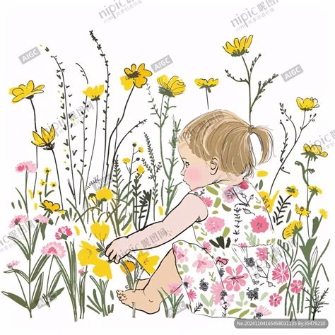 Ai创作图花丛女孩插画 采花的小女孩插画 百花丛中的小女孩 鲜花草地孩子 采花的小女孩 花朵女孩人物素材 手绘花朵女孩 花朵和女孩手绘 采花的女孩插画 花朵女孩手绘 手绘鲜花女孩 女孩和花朵
