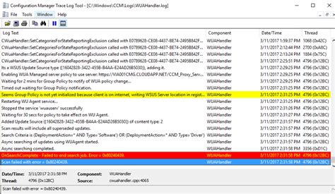 Software Update Scan Error Using Cloud Management Gateway CTGlobal
