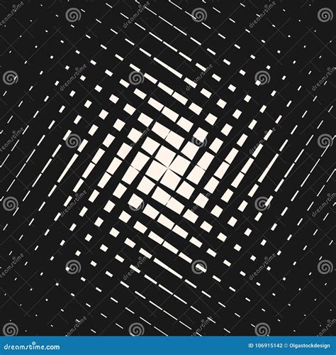 Vector Dark Halftone Geometric Pattern With Crossing Lines Squares