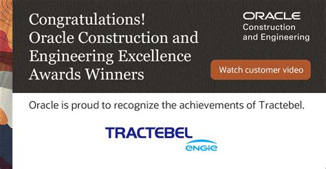 Oracle Is Proud To Recognize The Achievements Of Tractebel This Company Has Improved Daily