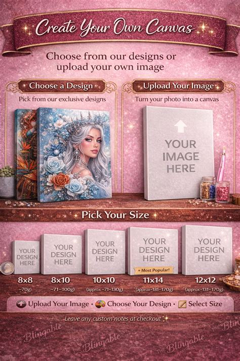 Create Your Own Canvas Blingable By Cristal