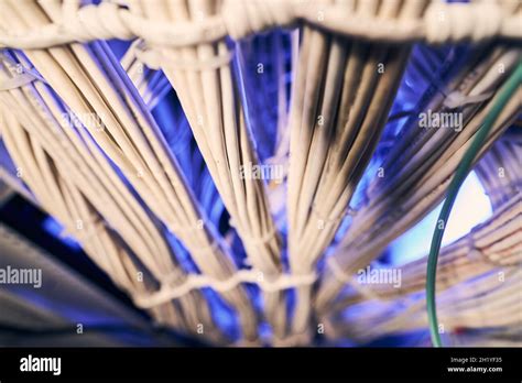 Structured Cabling Infrastructure In Co Location Data Center Stock Photo Alamy