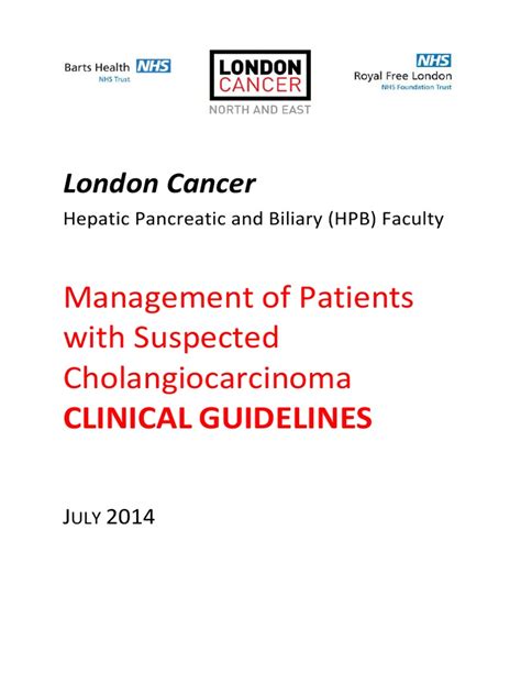 Cholangiocarcinoma Treatment Local Guidelines Pdf Biopsy