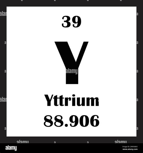 Y Periodic Table Premium Vector Yttrium Icon Y Chemical Element