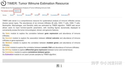 timer：一个可以进行肿瘤浸润免疫细胞分析的综合数据库 知乎