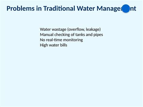 Smart Water Management System Using Iot Pptx