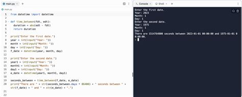 Days Between Two Dates Python Program Skillshare Student Project