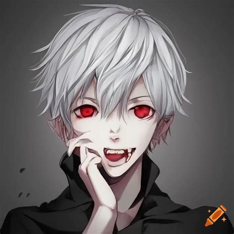 Vampire Anime Boy With White Hair Vampire Anime Boy With White Hair