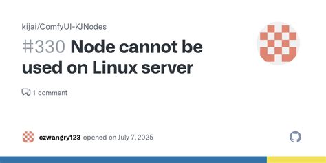 Node Cannot Be Used On Linux Server · Issue 330 · Kijaicomfyui Kjnodes · Github