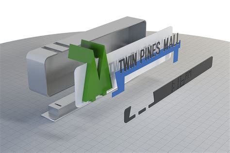 Twin Pines Mall Sign 3d Print 200mm 3d Model 3d Printable Cgtrader