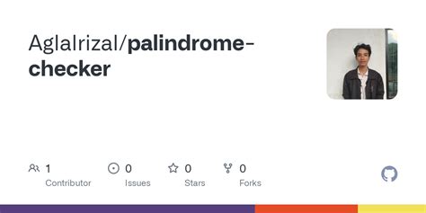 GitHub Aglalrizal Palindrome Checker